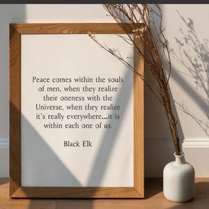 Native American Peace Quote Wall Art Printable 8x10, Life, Digital ...