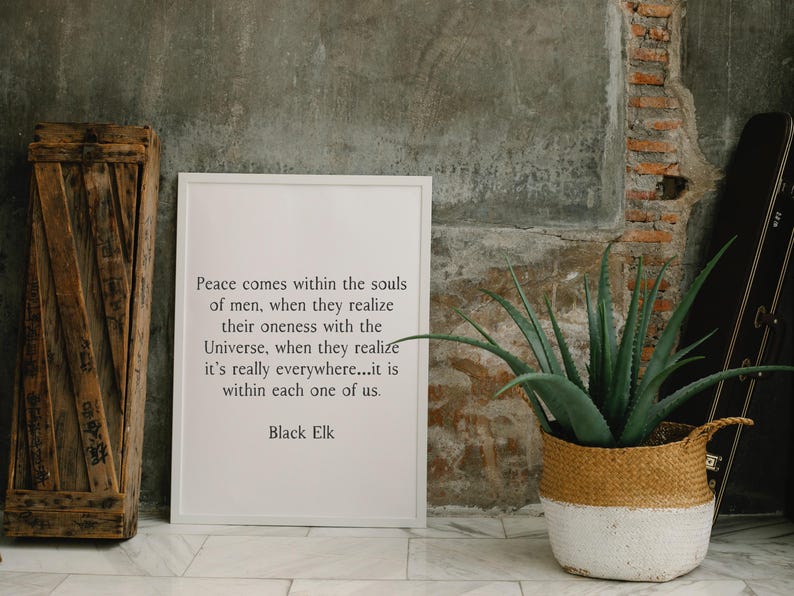 Native American Peace Quote Wall Art Printable 8x10, Life, Digital ...