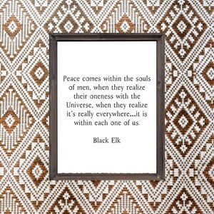 Native American Peace Quote Wall Art Printable 8x10, Life, Digital ...
