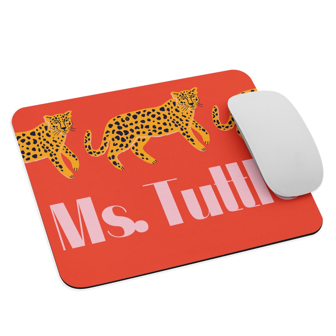Fancy Cat Leopard Mouse Pad Personalized Teacher Desk Decor - Etsy