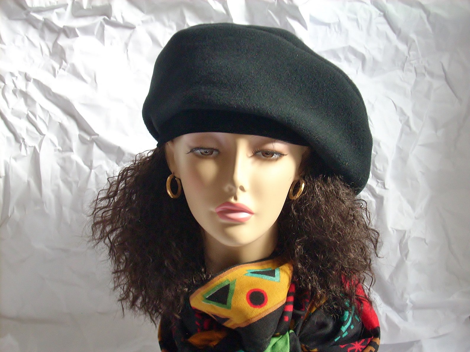 Oversized Beret Black Beret Tam Oversize Black Fleece Beret - Etsy