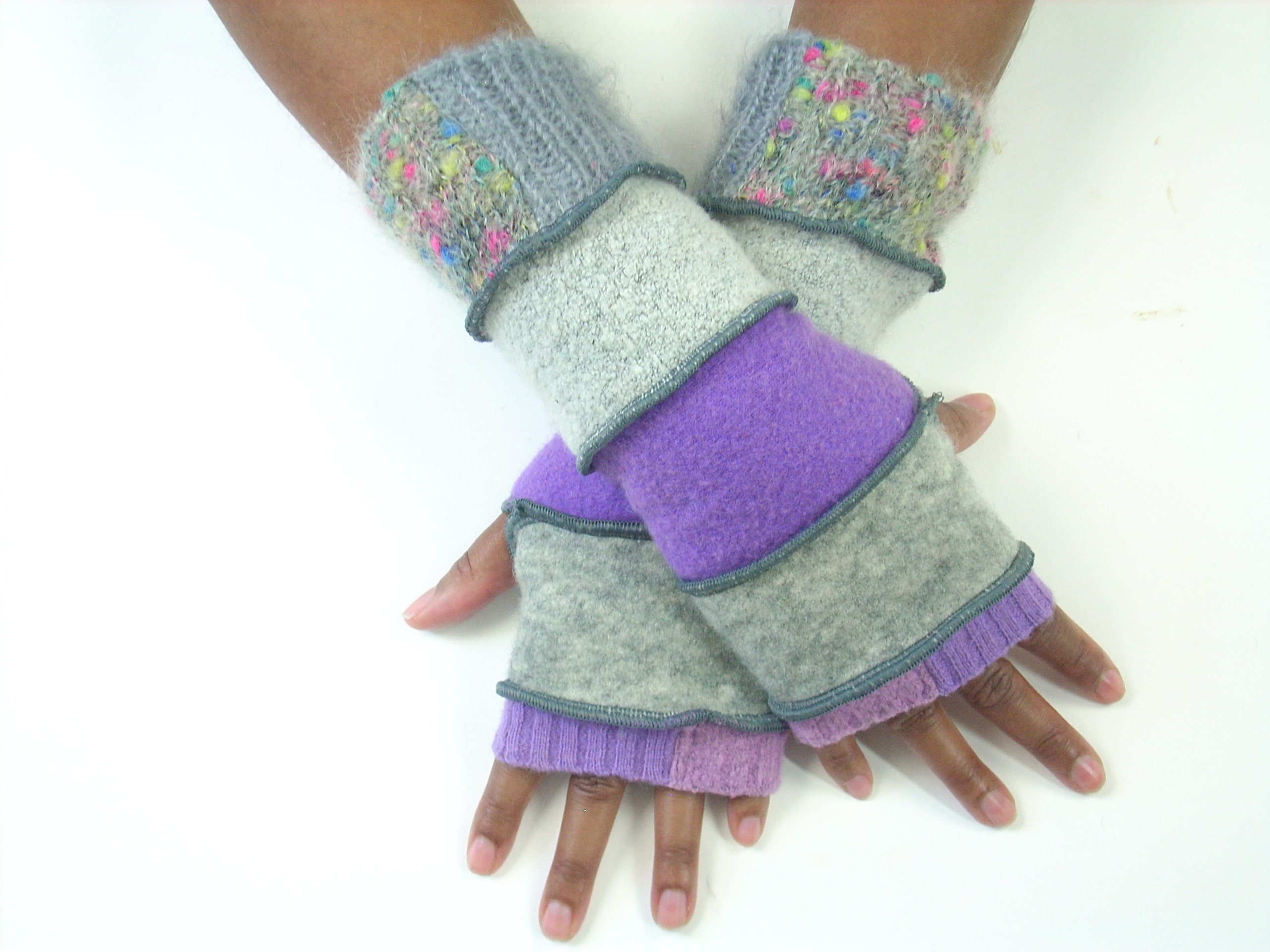 Recycled fingerless gloves store