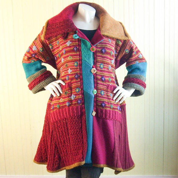 Upcycle Sweater Coat - Etsy