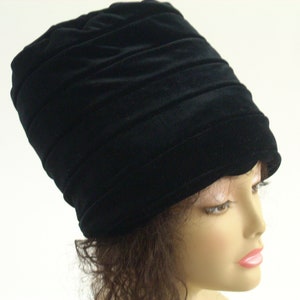 Black Stretch Velvet Hat: Reversible Slinky Turban, Multi-size - Etsy