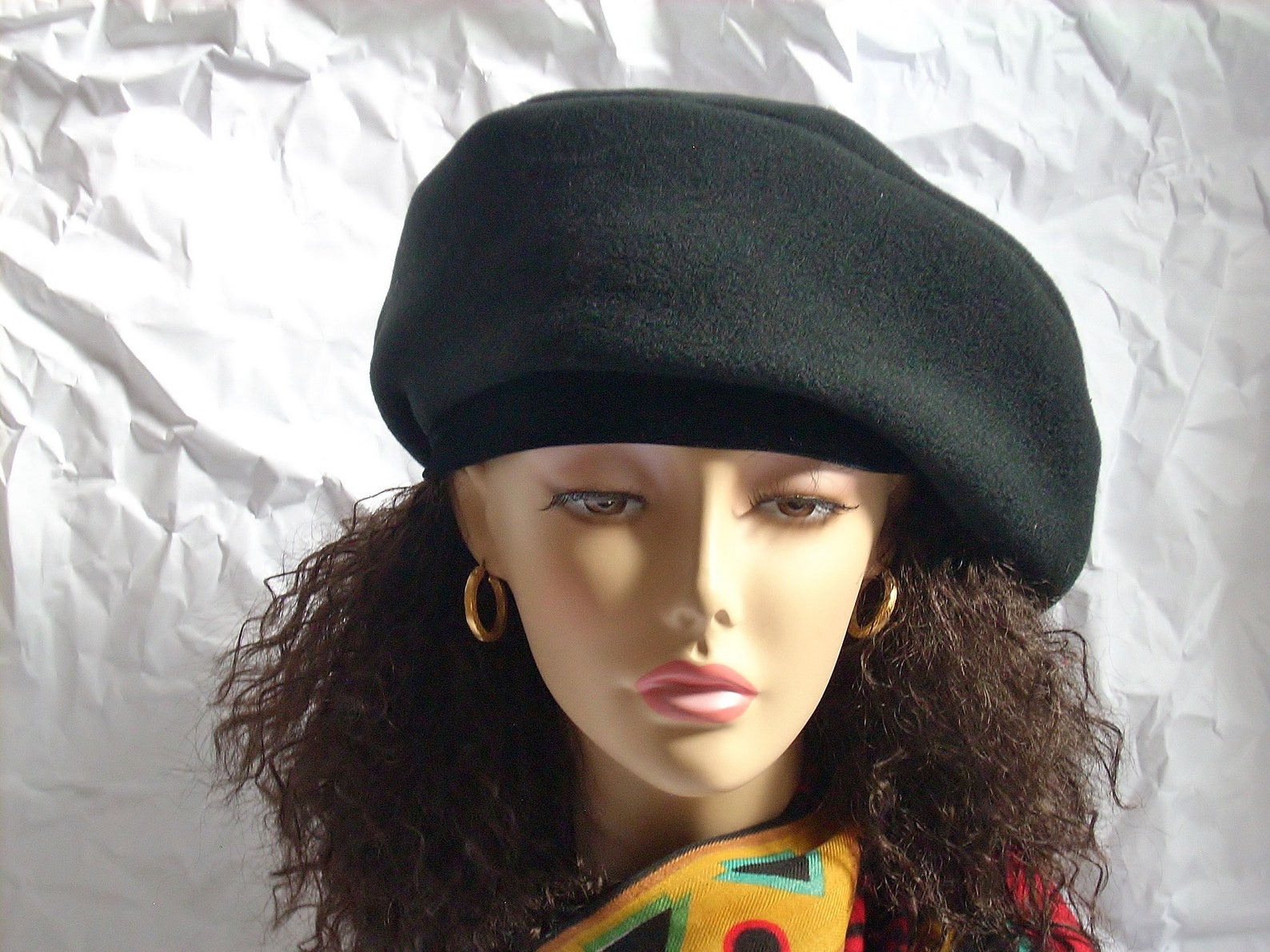 Oversized Beret Black Beret Tam Oversize Black Fleece Beret - Etsy
