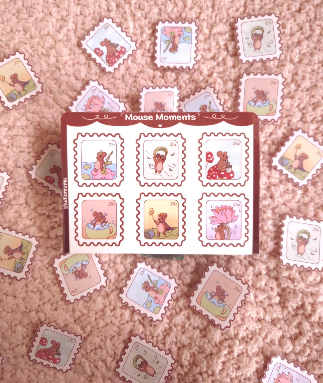 Mouse Moments Sticker Sheet | Autumn Stamp-inspired Stickers for ...