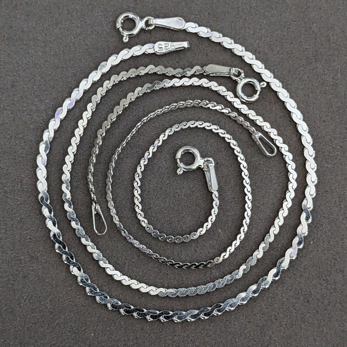 Tiny Silver Link Chain Bracelet in Diferent Sizes, Sterling Silver 925 ...