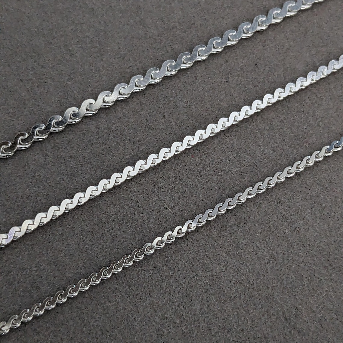 Tiny Silver Link Chain Bracelet in Diferent Sizes, Sterling Silver 925 ...