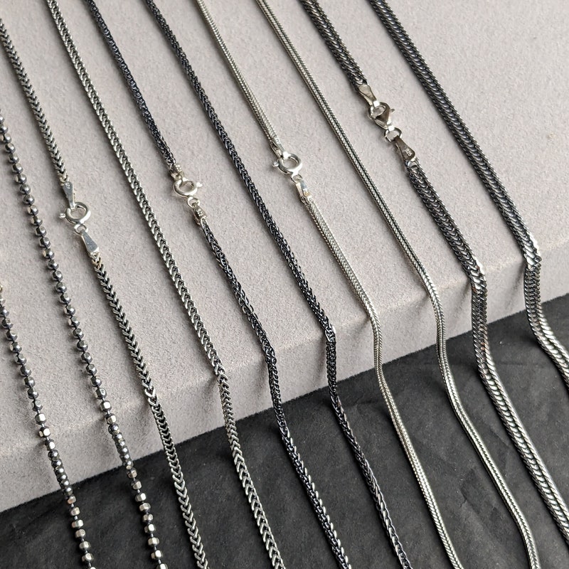 Silver Chain Necklace - Etsy