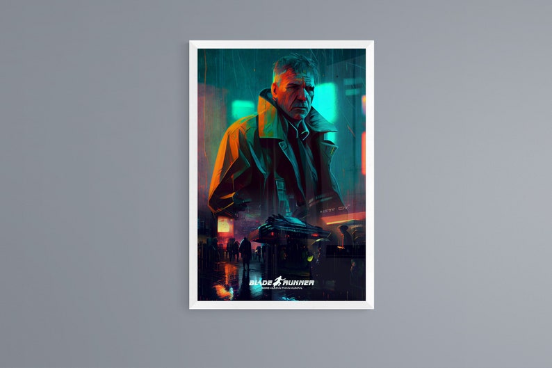 Blade Runner, Deckard Cyberpunk Poster - Etsy