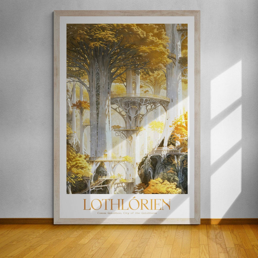 Lothlórien, the Golden Wood Lotr Poster - Etsy UK