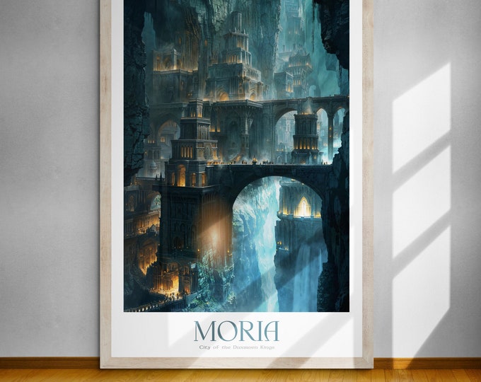 Moria Khazad-dûm Lotr Poster - Etsy