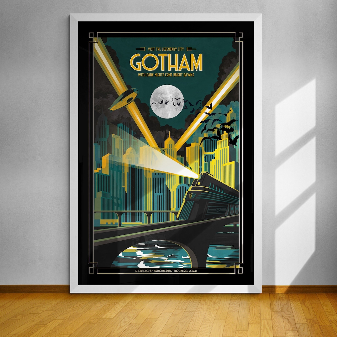 Gotham City Travel Poster - Etsy