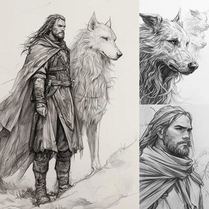 Beren of Bëor With Huan Hound of Valinor Lotr Poster - Etsy Canada