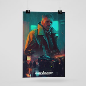 Blade Runner, Deckard Cyberpunk Poster - Etsy