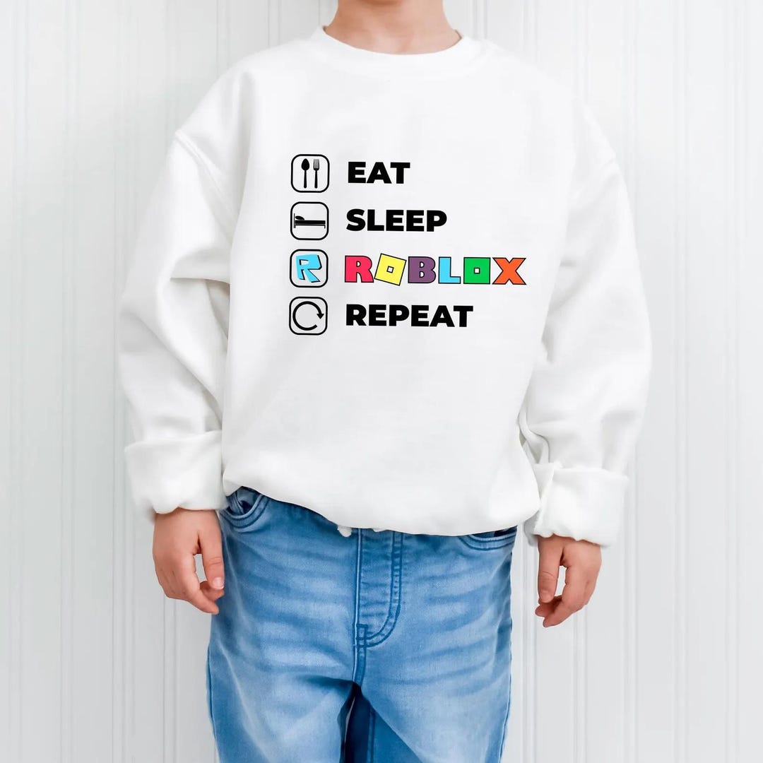 Roblox Sweatshirt, Eat Sleep Roblox Repeat Crewneck, Gamer Gifts ...