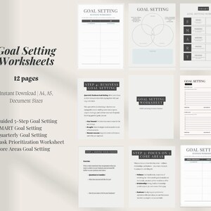 Goal Setting Template, SMART Goals Planner and Action Plan, Goal ...