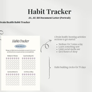 Cute Habit Tracker Printable PDF, Habit Tracker Template, Routine ...