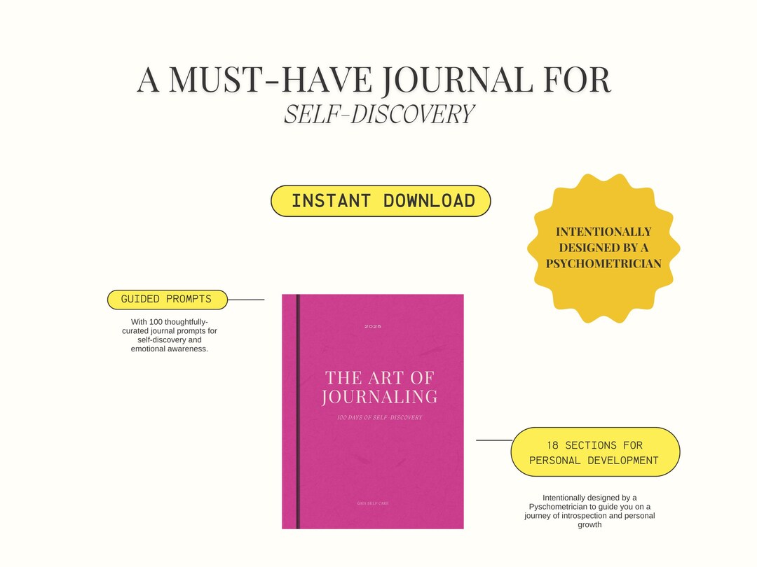 100 Day Journal Prompts for Self-discovery Daily Journaling Pages for ...