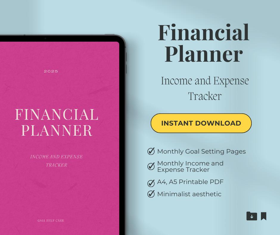 Financial Planner With Income and Expense Tracker, Monthly Budget ...