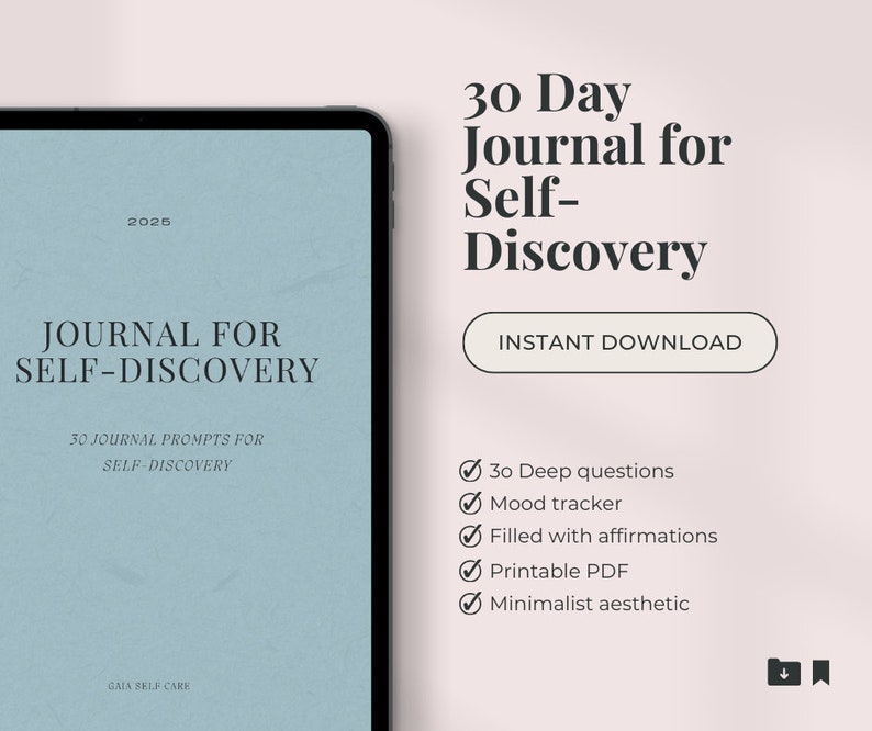 Daily Journaling Pages for Self Discovery 30 Day Self Discovery Journal ...