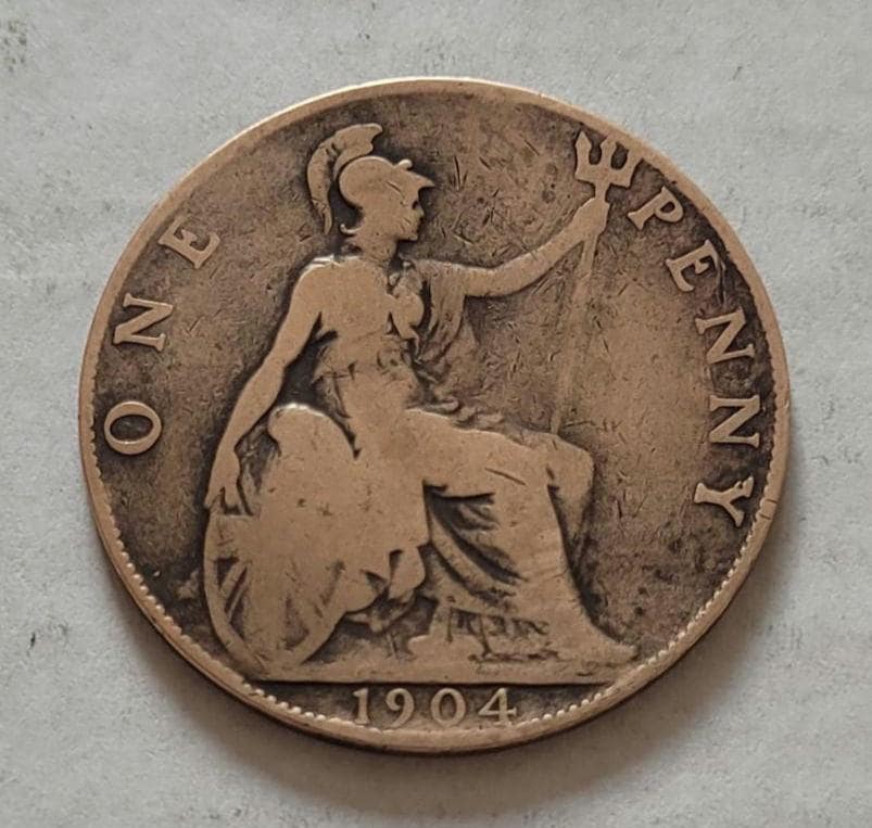 One Penny Coin 1904 of Great Britain - Etsy