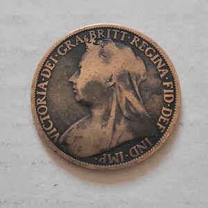 One Penny Coin 1897 of Great Britain - Etsy