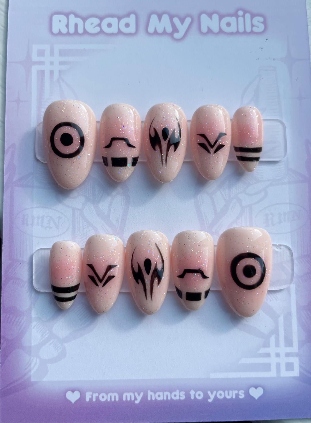Cursed Skin JJK Inspired Anime Press on Nails - Etsy