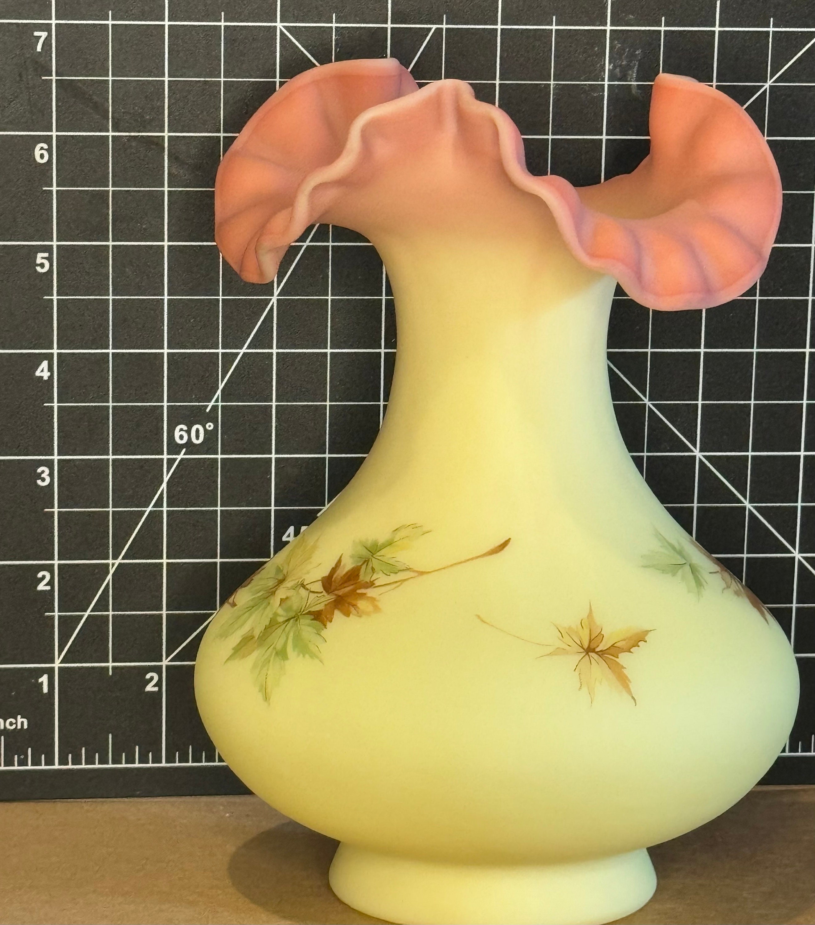 Fenton Burmese Vase - Etsy