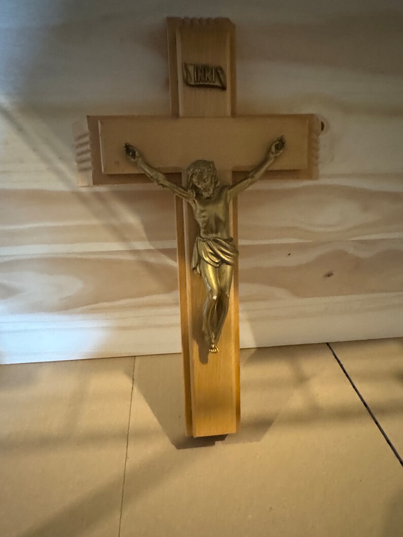 Vintage Catholic / Christian Cross. Unopened Candles With Paper Inside ...