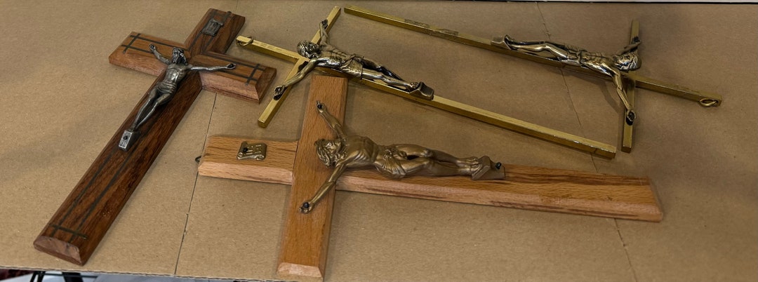 Lot of Vintage Crosses, Great Decor - Etsy