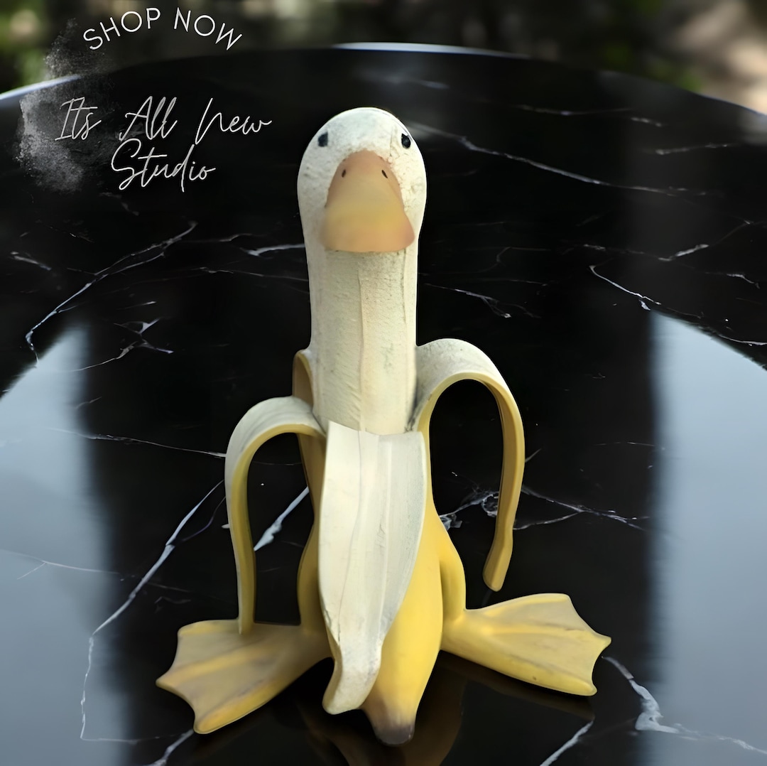 Banana Duck, Funny Decor, Art Decor, Garden Decor, Home Decor, Room ...