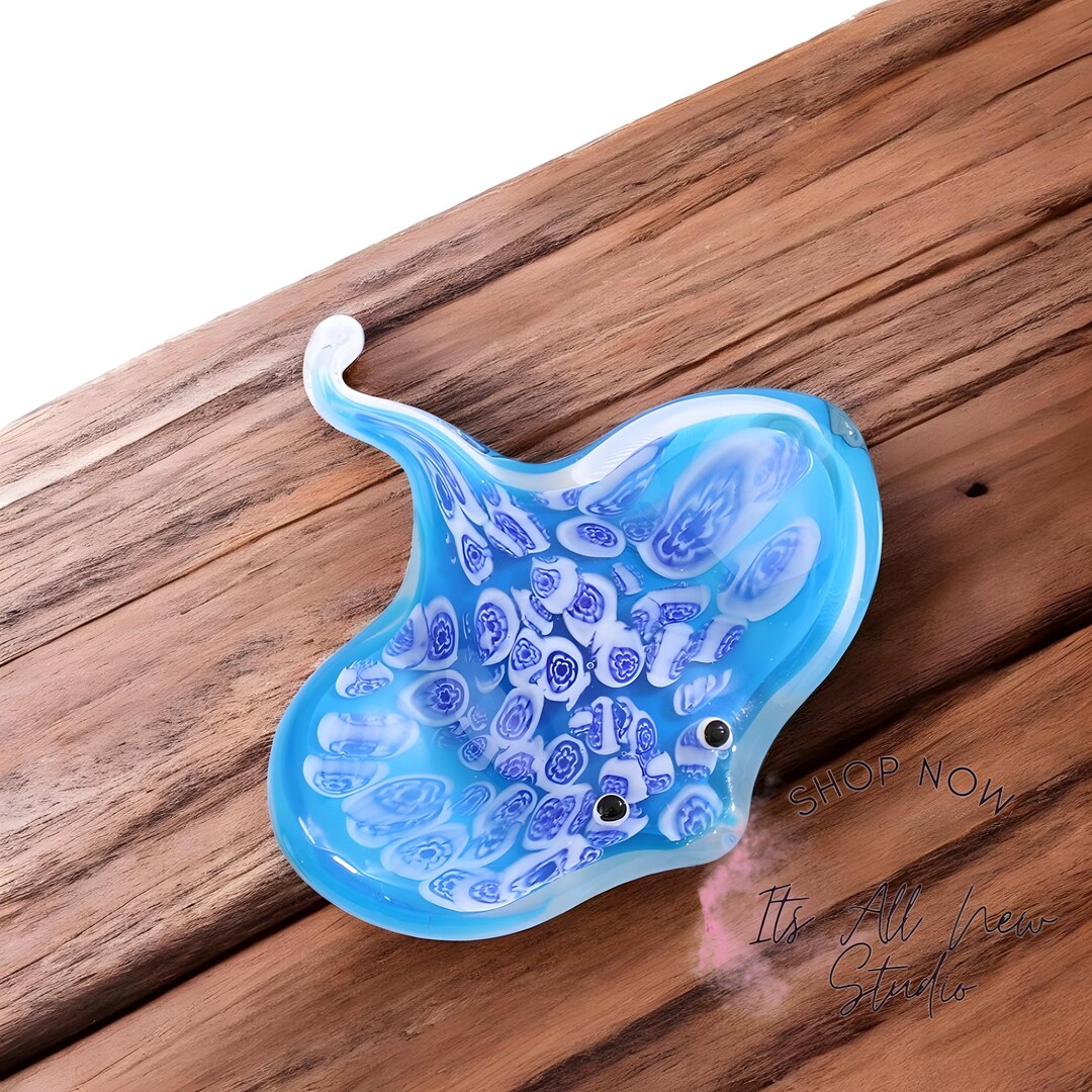 Glass Stingray, Handmade Glass Animal, Glass Ornament, Glass Art ...