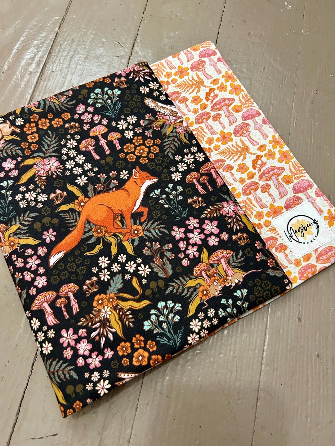 Reversible Book Cover Adjustable Bible Pouch Fabric Dust Jacket ...