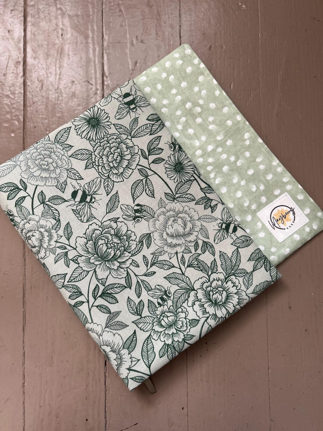 Reversible Book Cover Adjustable Bible Pouch Reusable Fabric Dust ...