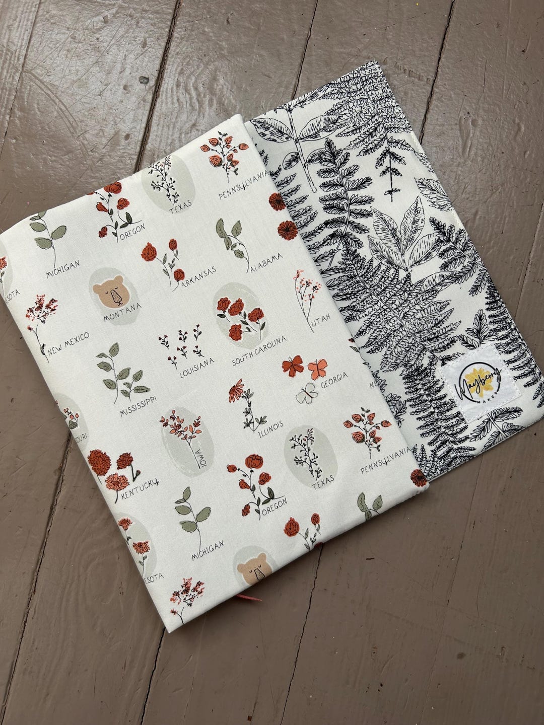Reversible Book Cover Adjustable Bible Pouch Reusable Fabric Dust ...