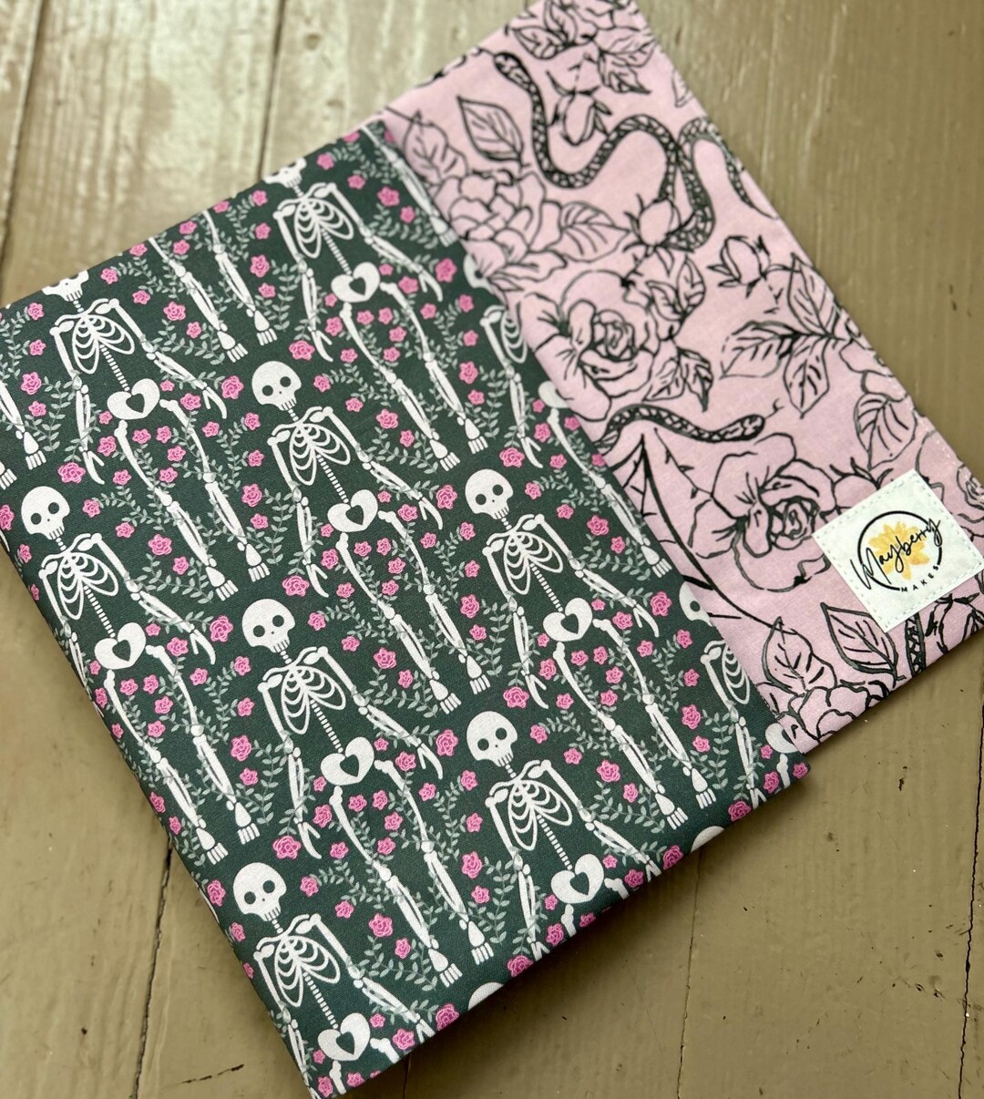 Reversible Book Cover Adjustable Bible Pouch Fabric Dust Jacket Floral ...