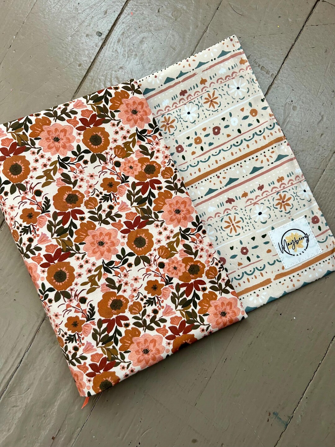 Reversible Book Cover Adjustable Bible Pouch Reusable Fabric Dust ...