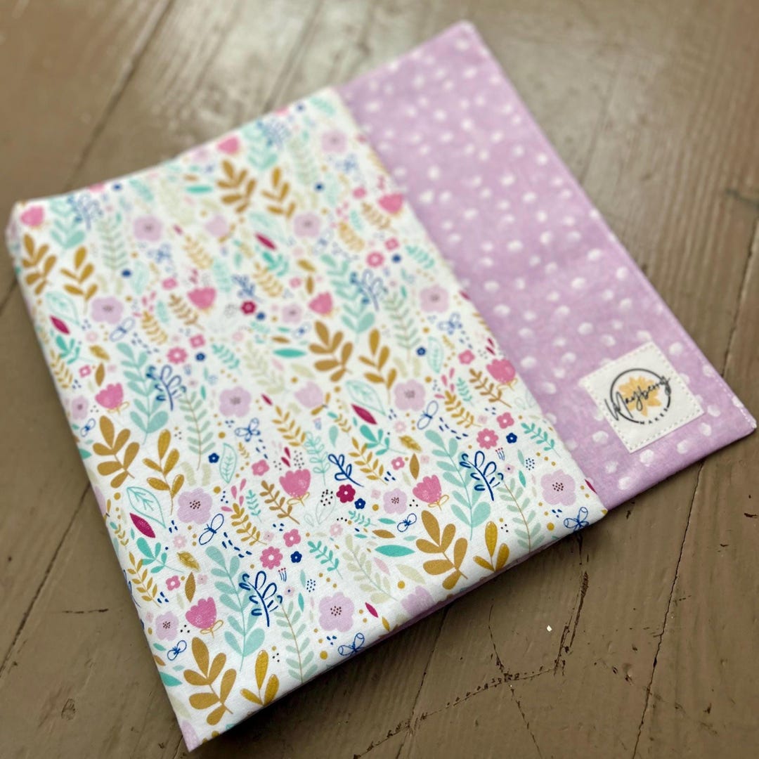 Reversible Book Cover Adjustable Bible Pouch Reusable Fabric Dust ...