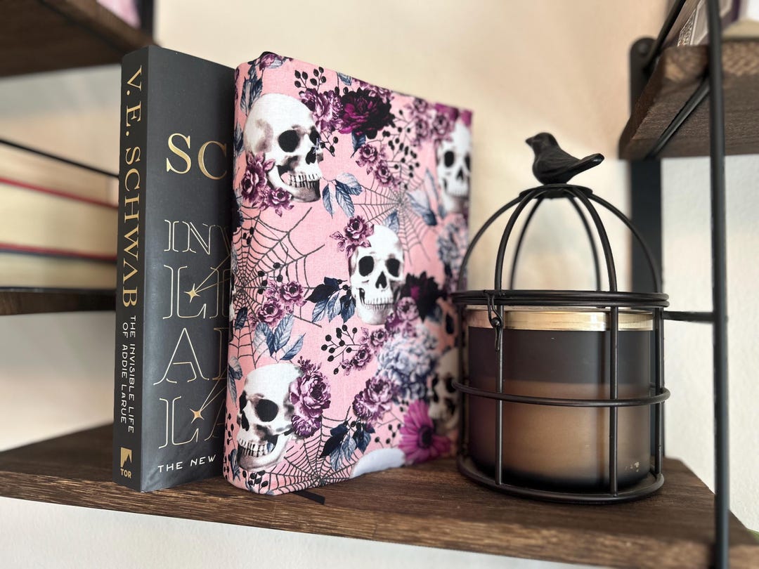 Adjustable Book Cover Bible Cover Book Cover Halloween Skull and Pink ...