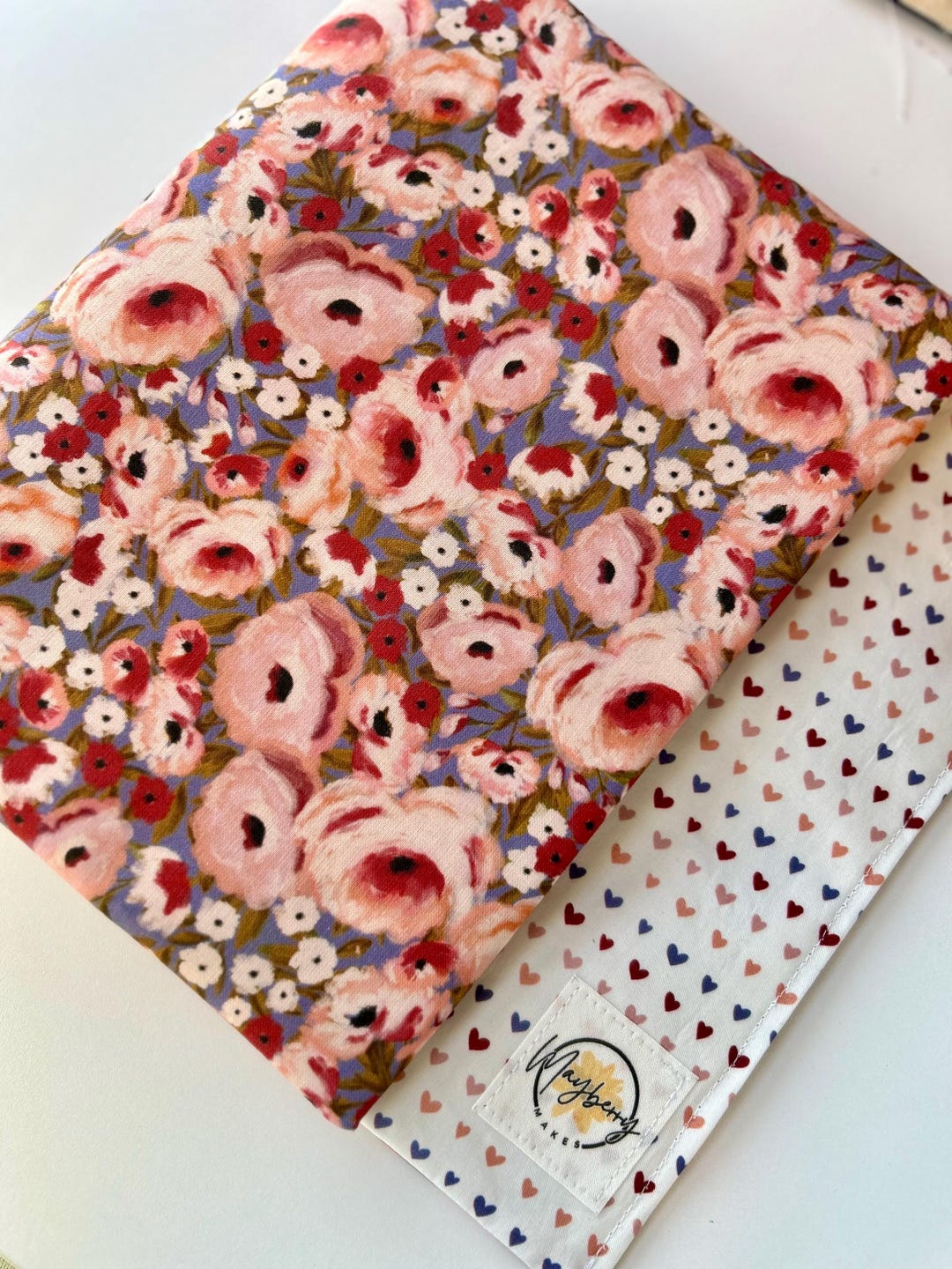 Reversible Book Cover Adjustable Bible Pouch Reusable Fabric Dust ...