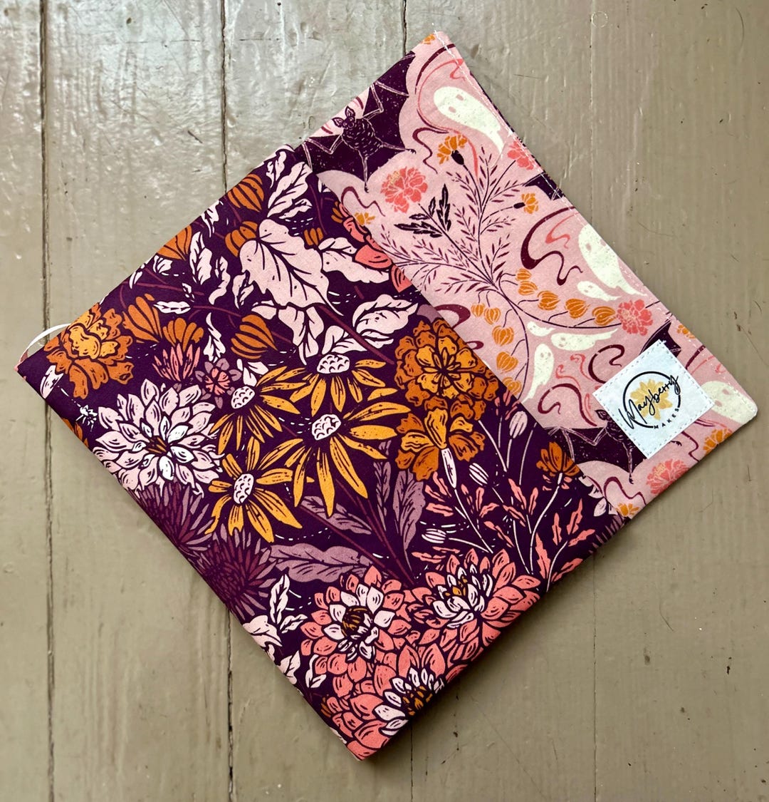 Reversible Book Cover Adjustable Bible Pouch Reusable Fabric Dust ...