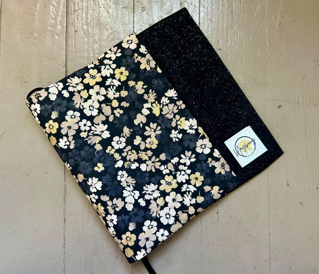 Reversible Book Cover Adjustable Bible Pouch Reusable Fabric Dust ...