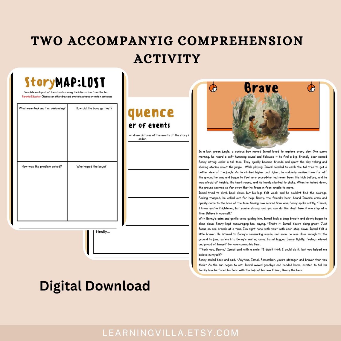 Reading Comprehension Worksheets for 1st-3rd Grade Stories With ...