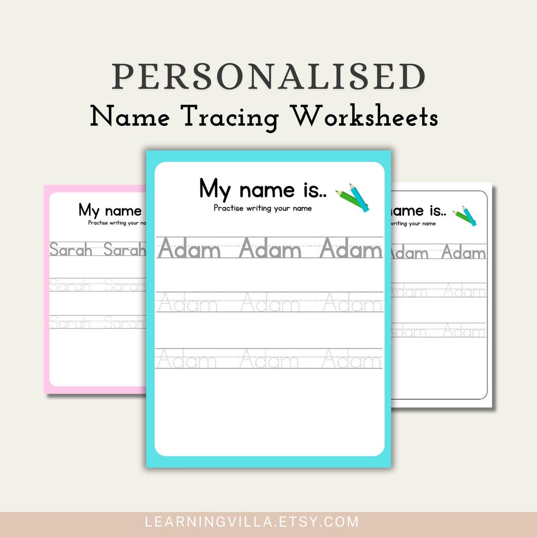 Editable Name Tracing Worksheets - Custom Name Practice for Kids ...