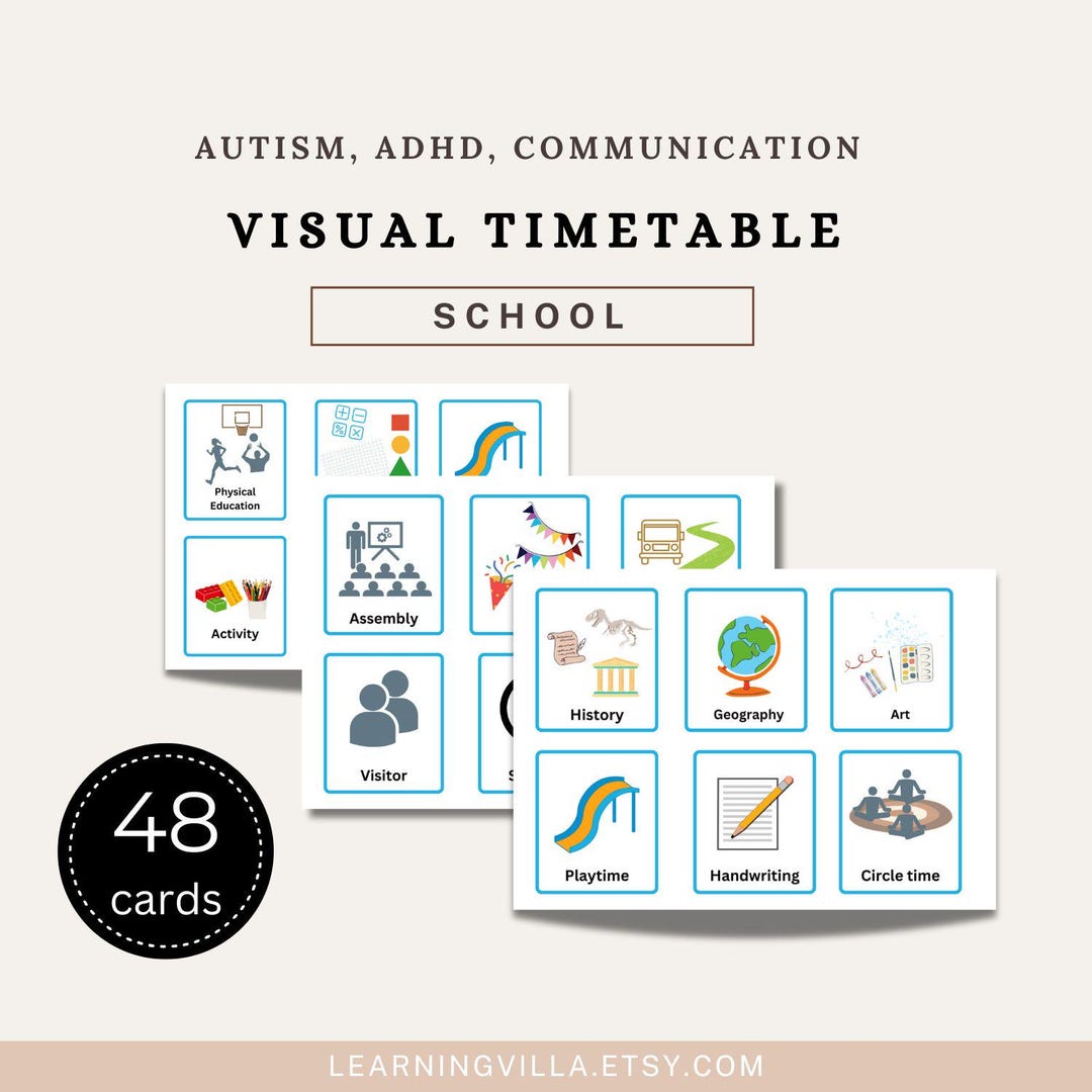 Visual Timetable/ Daily Schedule Autism ADHD Visuals Classroom ...