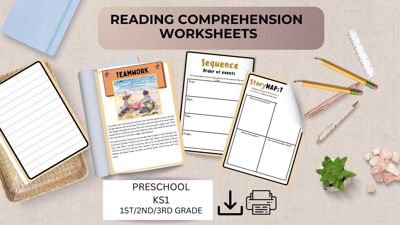 Reading Comprehension Worksheets for 1st-3rd Grade Stories With ...