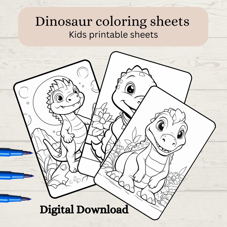 Dinosaurs Coloring Pages Kids Printable Sheets Fun Dinosaur Activities ...