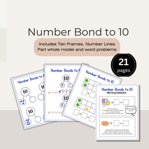 Number Bonds to 10 Worksheets - Fun Math Activities for Kids - Home ...