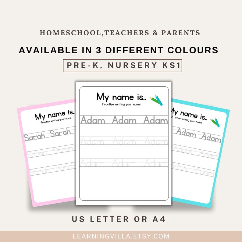 Editable Name Tracing Worksheets - Custom Name Practice for Kids ...